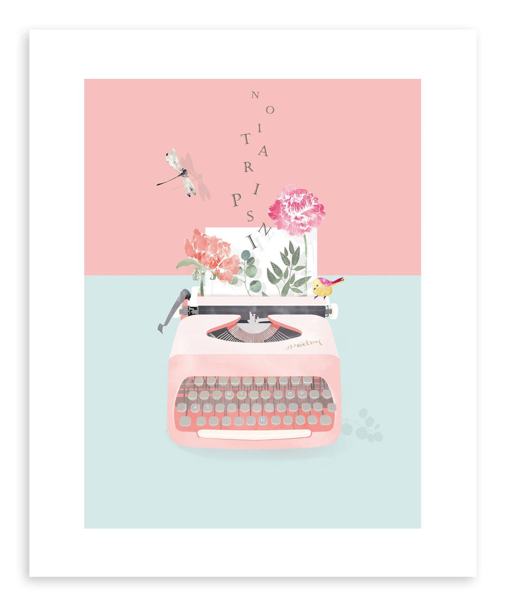 Fine art print Typewriter Inspiration by artist Susu Stolle – Art Crate